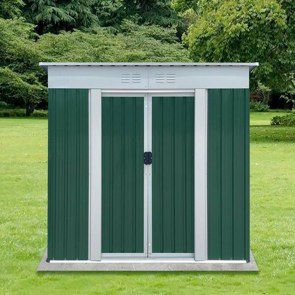 6 ft. W x 2 ft. D Outdoor Metal Shed Storage Cabinet, Storage Box, for ...