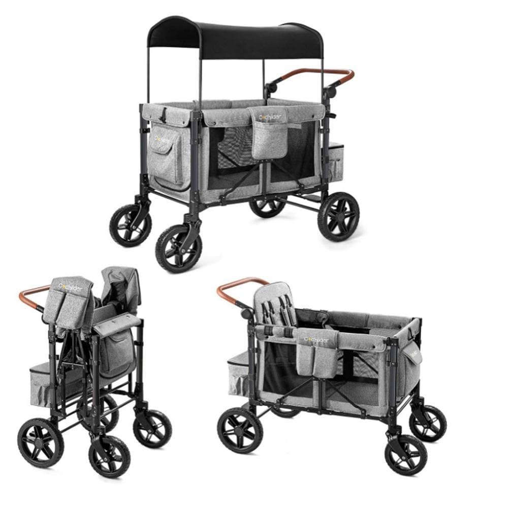 Zeus & Ruta 4 Seater Stroller Wagon for 4 Kids with Convertible Seats ...