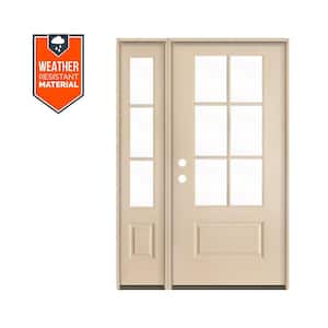 Krosswood Doors UINTAH Farmhouse 50 in. x 79 in. 6-Lite Right-Hand ...