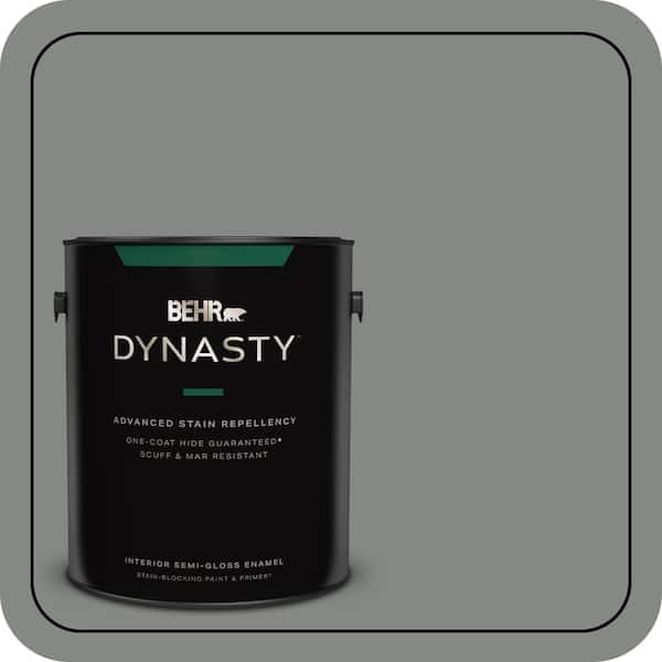 BEHR DYNASTY 1 gal. #PPU25-17 Euro Gray Semi-Gloss Enamel Interior ...