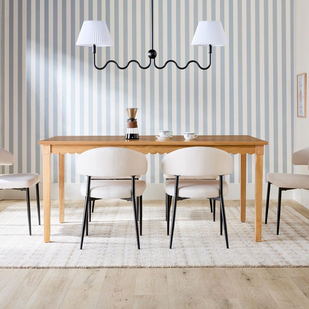 Walker Edison Furniture Company Paisley Modern White Oak Solid Wood ...