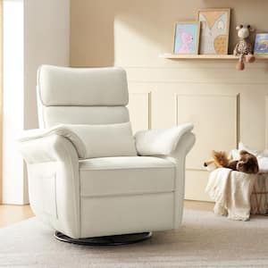 JAYDEN CREATION Enos Moss Fabric Nursery Power Swivel Reclining Glider ...