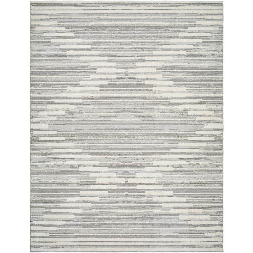 Livabliss Maguire Gray Diamond 7 ft. x 9 ft. Indoor Area Rug MGU2305 ...