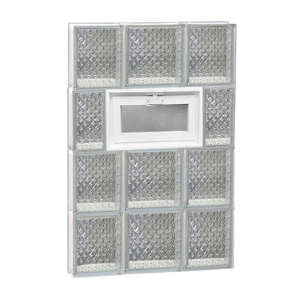 Clearly Secure 19.25 in. x 31 in. x 3.125 in. Frameless Diamond Pattern ...