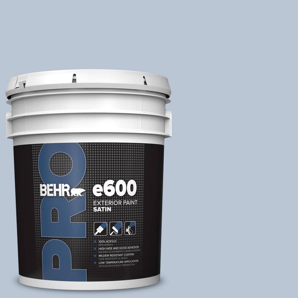 BEHR PRO 5 gal. #590E-3 Hyacinth Tint Satin Exterior Paint PR64005 ...