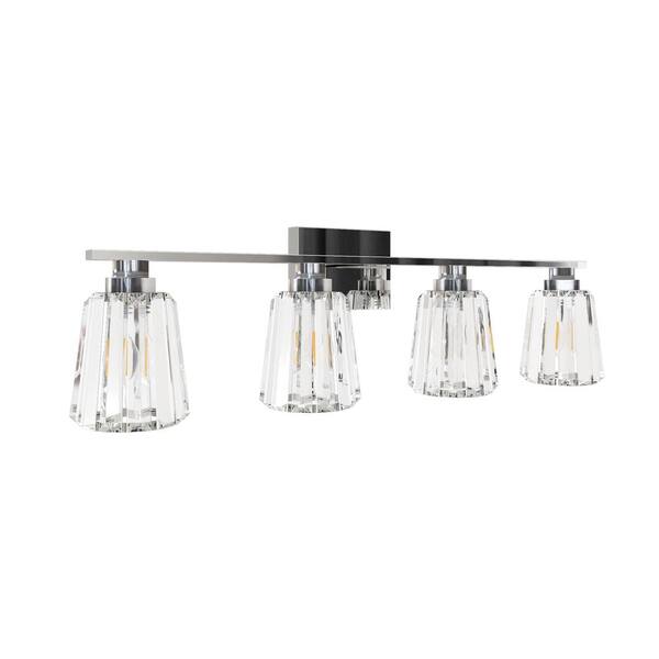 Reviews for ExBrite Merrin 30,7 in, 4-Light Chrome Bathroom Vanity ...