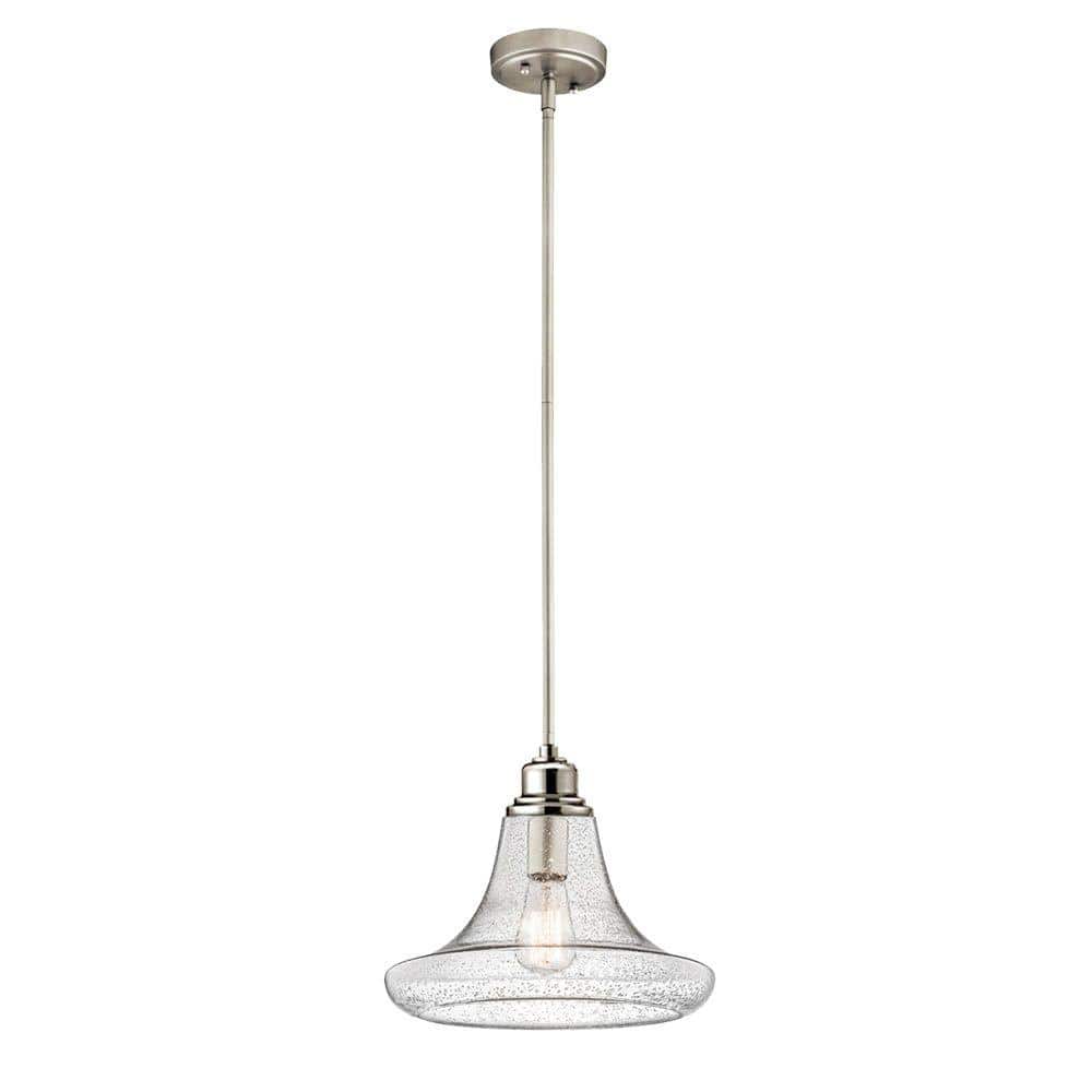 Home Decorators Collection 1-Light Satin Nickel Contemporary Mini ...