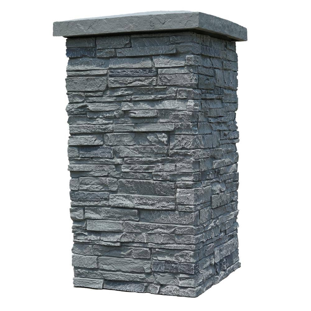 NextStone Slatestone Rocky Mountain Graphite 30 in. x 16 in. Faux ...