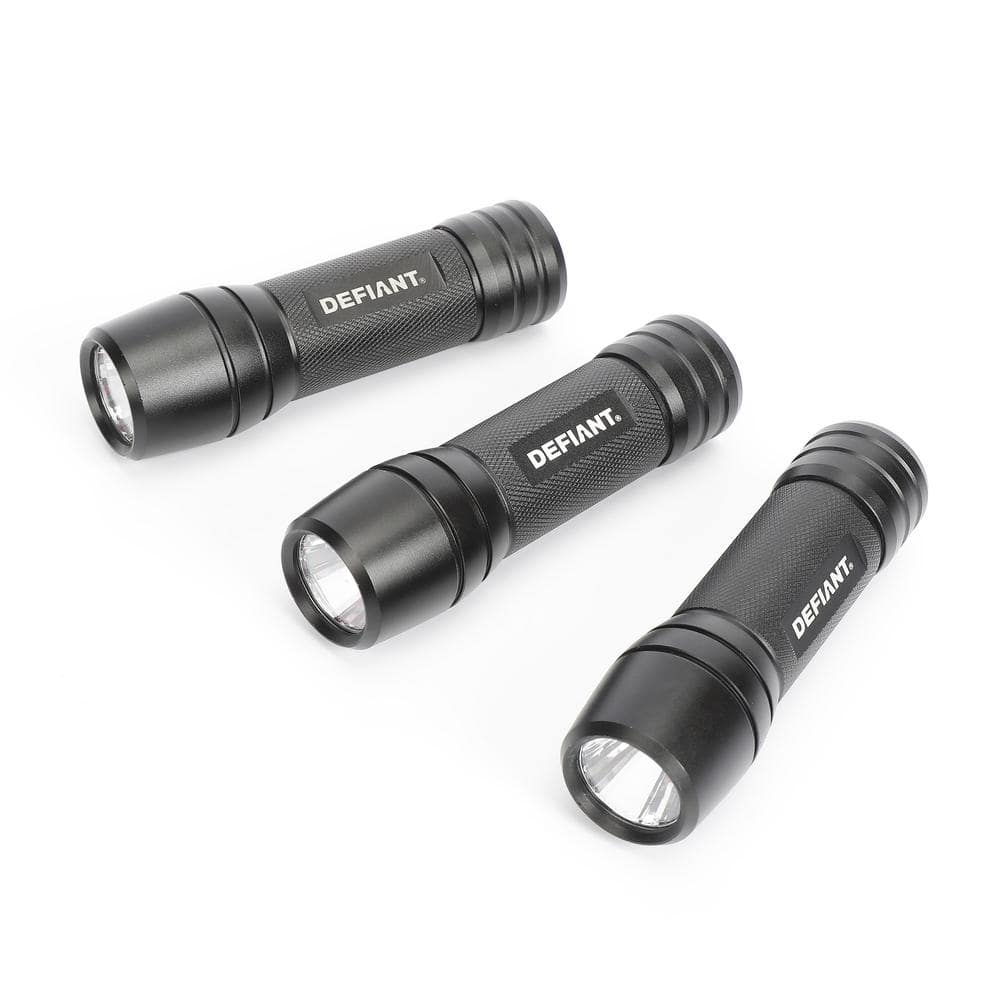 Defiant 100 Lumens LED Flashlight (3-Pack) 99784 - The Home Depot