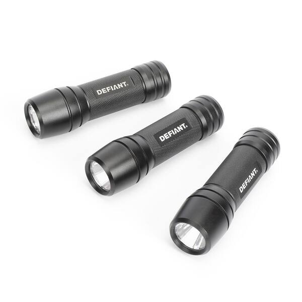 Defiant 100 Lumens LED Flashlight (3-Pack) 99784 - The Home Depot