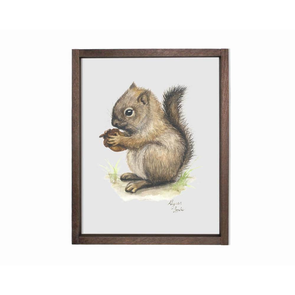 Woodland Tinies Squirrel Farmhouse Decorative Sign 13 in. x 19 in. FH1 ...