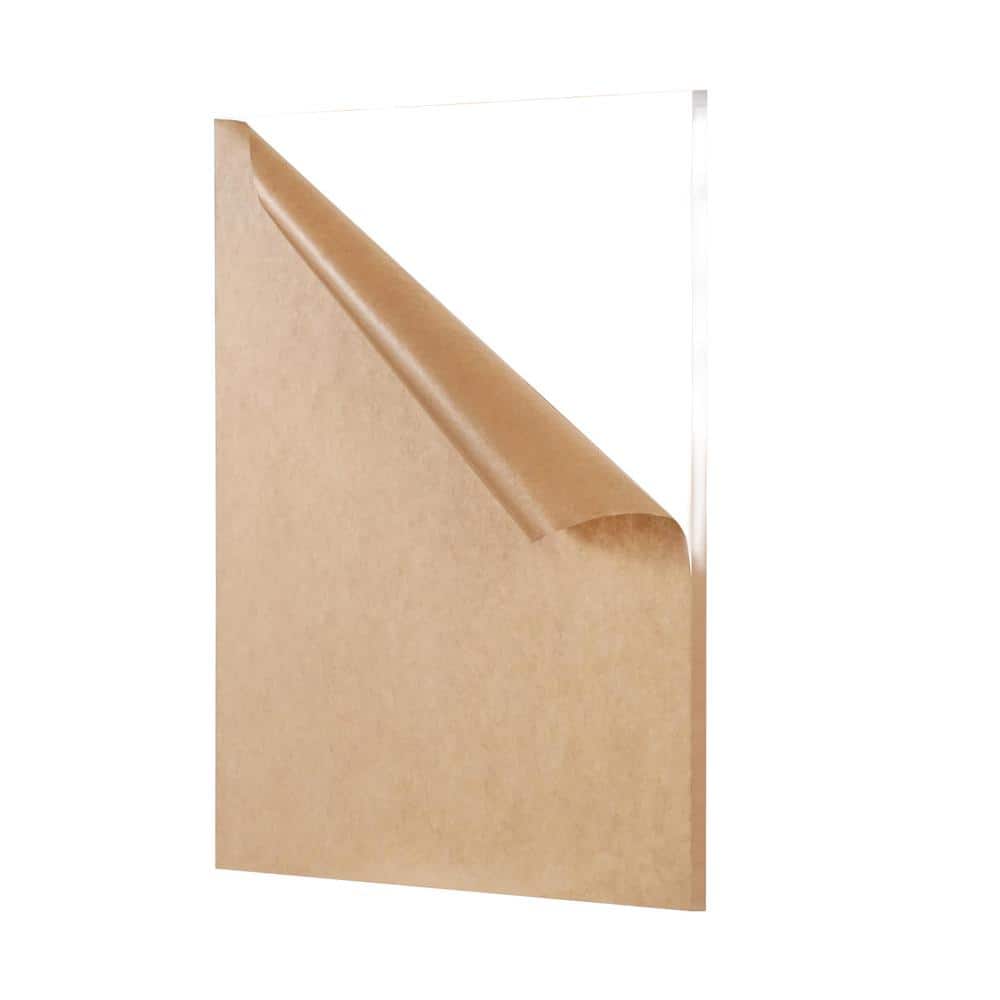 Pro Space 48 in. x 96 in. x 1/8 in. Clear Acrylic Cut Plexiglass ...