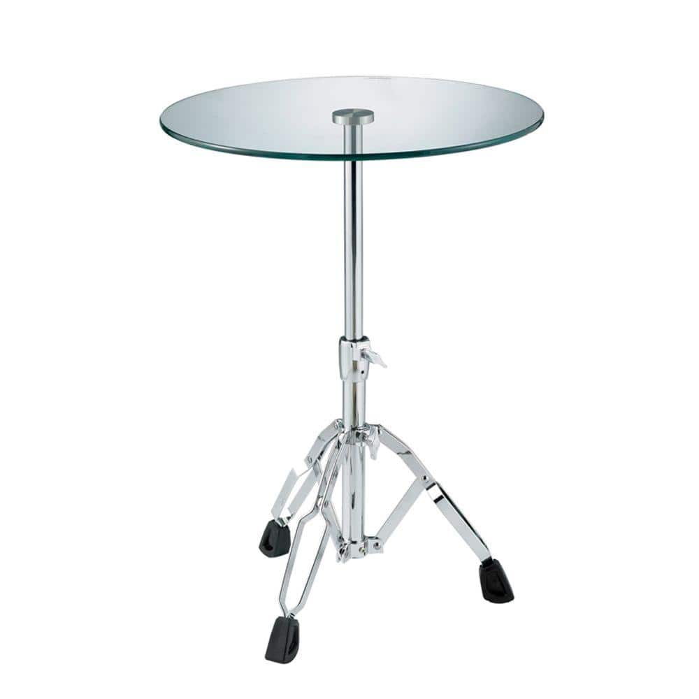 Hampton Bay Jazz Chrome Adjustable Glass Top End Table WK2891-22 - The ...