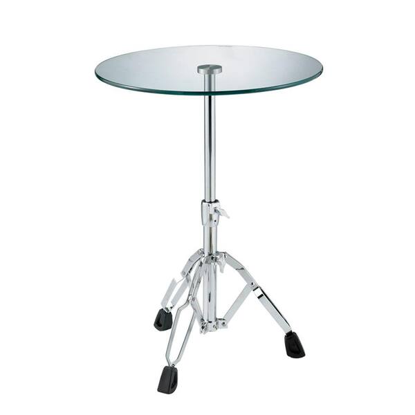 Hampton Bay Jazz Chrome Adjustable Glass Top End Table WK2891-22 - The ...