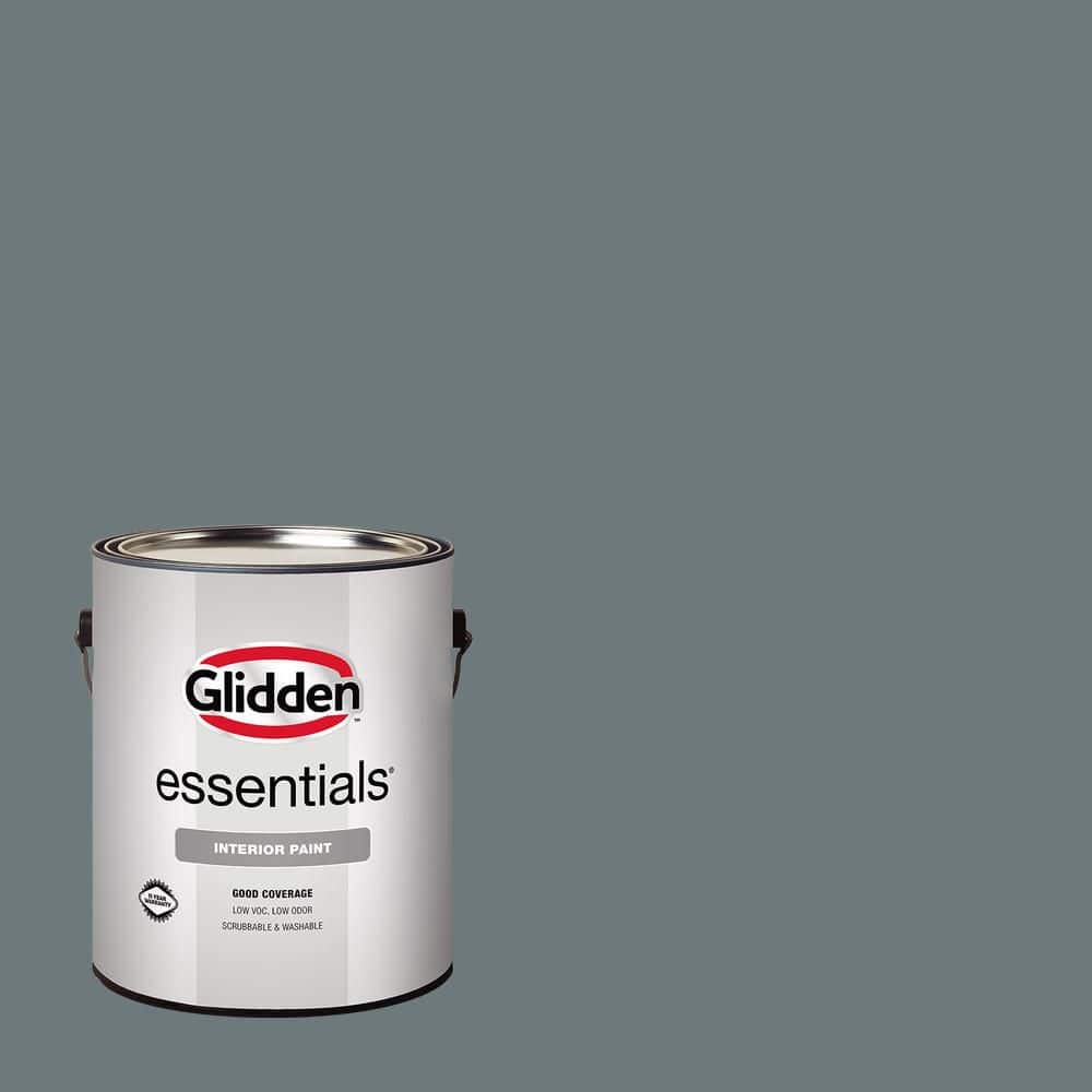 Glidden Essentials 1 gal. PPG1036-6 Phantom Semi-Gloss Interior Paint ...
