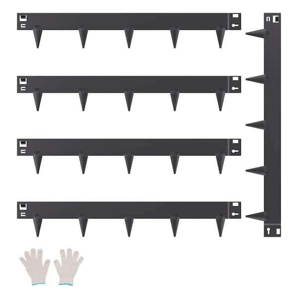 Amamoi 39 in. L x 3 in.Wx0. 06in. H Black galvanized Steel Landscape ...