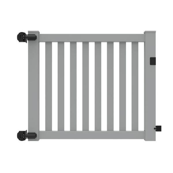 Barrette Outdoor Living Ohio 4 ft. x 5 ft. Gray Vinyl Fence Closed ...