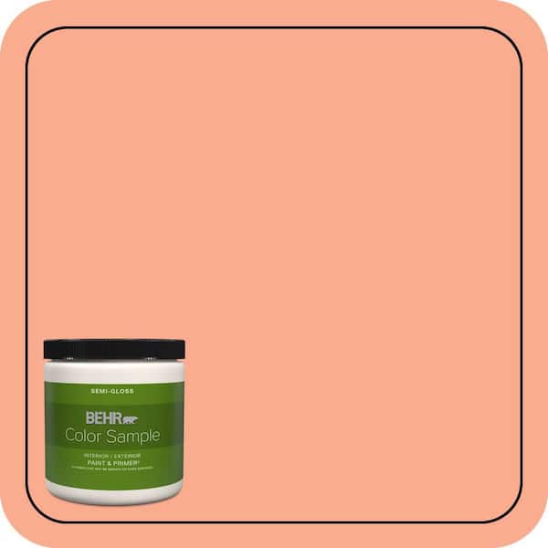 BEHR PREMIUM PLUS 8 oz. #210B-4 Sunset Strip Semi-Gloss Interior ...