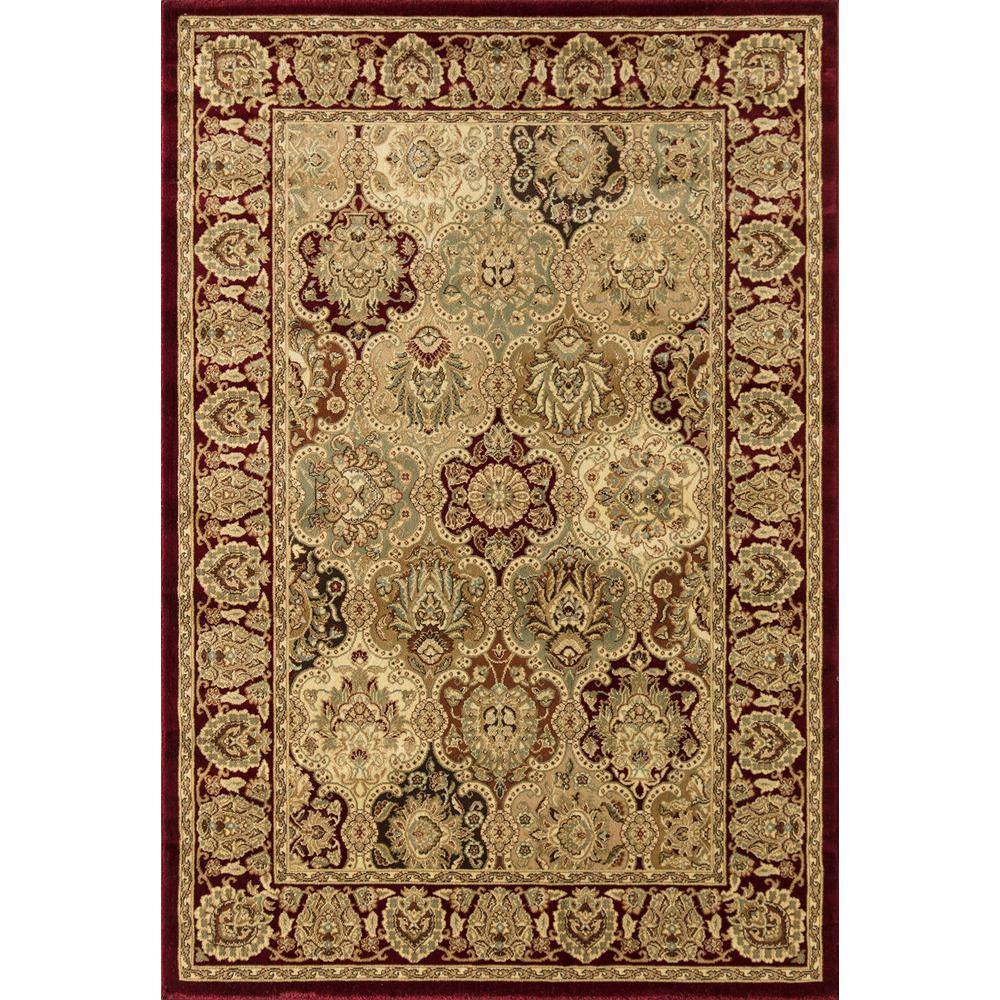 Rugs America New Vision Panel Cherry Red 2 ft. X 7 ft. Area Rug RA22776 ...