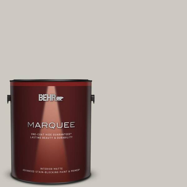 BEHR MARQUEE 1 gal. Designer Collection #DC-008 Gratifying Gray Matte ...
