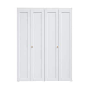 ARK DESIGN 60 in. x 80 in. Solid Core DIY Design 2-Panel White Primed ...