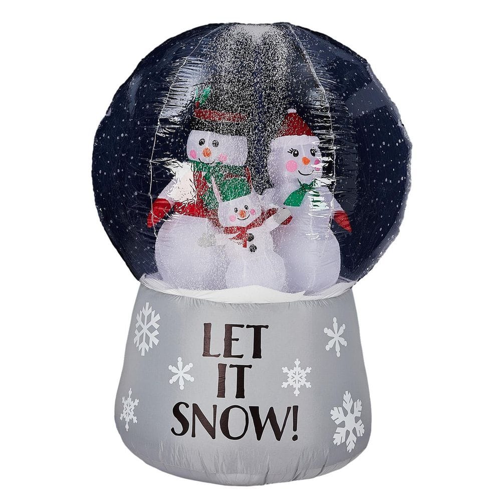 Karl home 6 ft. Pre-lit Christmas Inflatable Decoration Snow Globe with ...