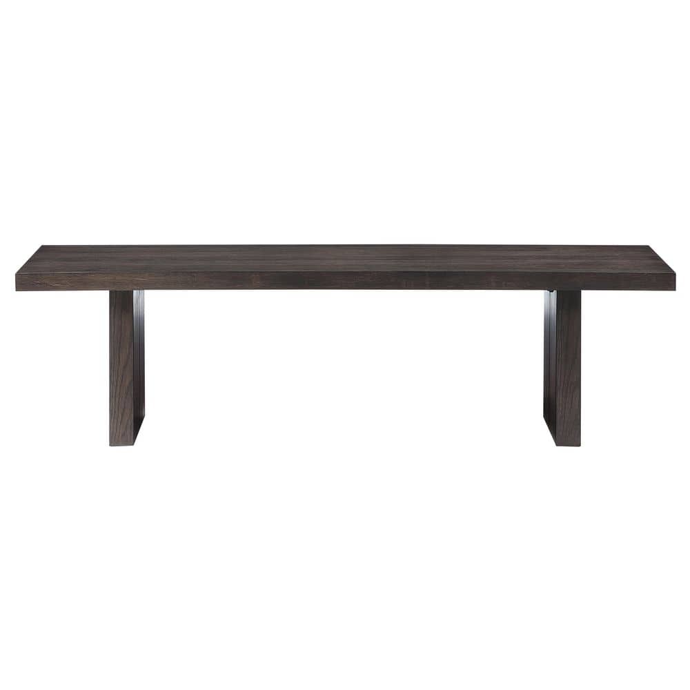 Steve Silver Evan Brown 55 in. Wood Dining Bench EVA500NBN - The Home Depot
