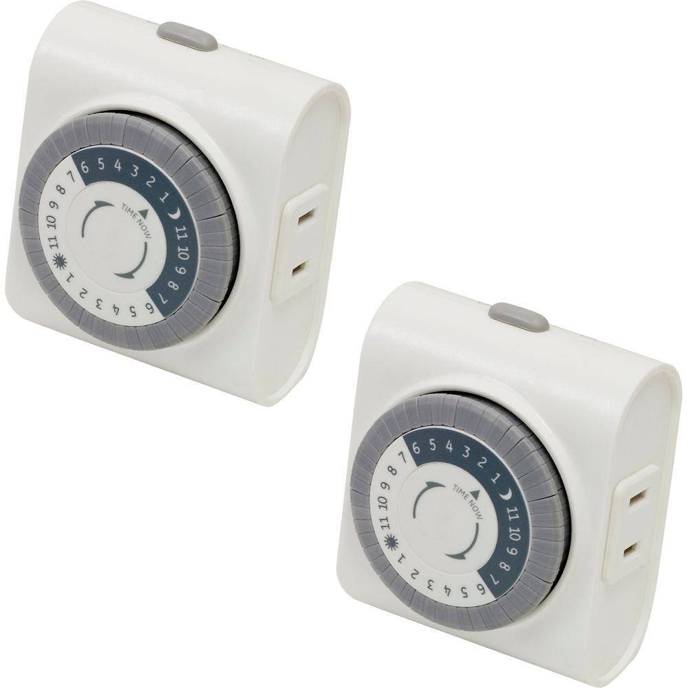 GE 15 Amp 24-Hour Plug-In Dial Basic Timer 15131DI - The Home Depot