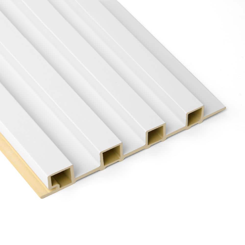 Reviews for Art3dwallpanels White 0.83 in. x 6 in. x 8 ft. Slat Water ...