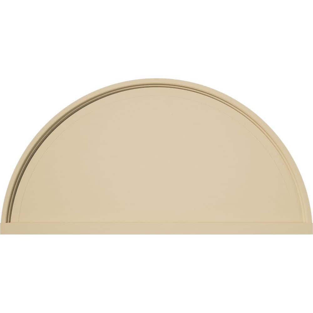 Ekena Millwork 28-in W x 14-in H x 2-in P Half Round Smooth Signature ...