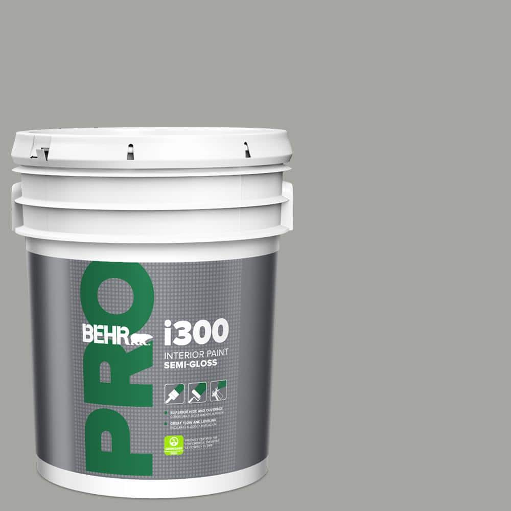 BEHR PRO 5 gal. #PPU24-18 Great Graphite Semi-Gloss Interior Paint ...