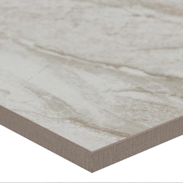 TrafficMaster Vigo Gris 12 in. x 24 in. Matte Ceramic Marble Look Floor ...