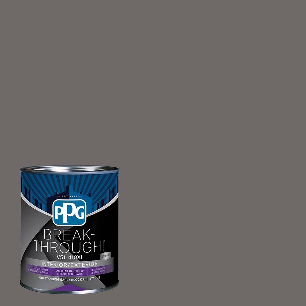 Break-Through! 1 qt. PPG1002-6 Gibraltar Gray Semi-Gloss Door, Trim ...