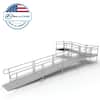 EZ-ACCESS PATHWAY 30 ft. L-Shaped Aluminum Wheelchair Ramp Kit with ...