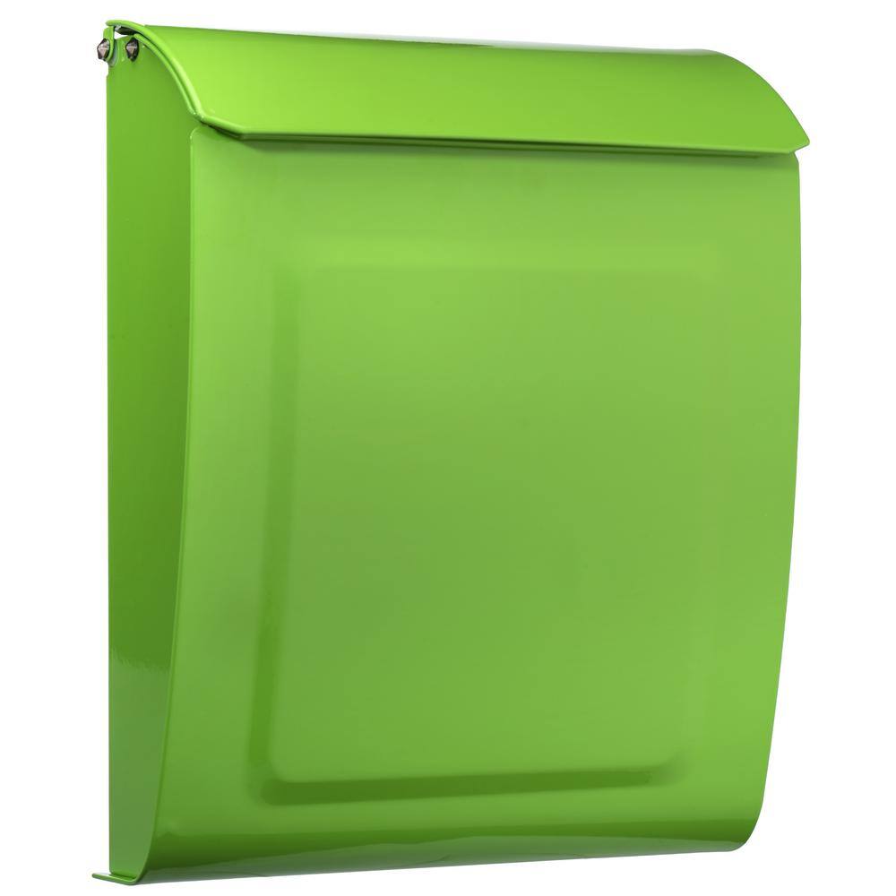 Architectural Mailboxes Aspen Locking Wall Mount Mailbox Lime Green ...