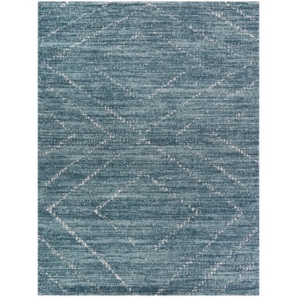 BALTA Sienna Blue 7 ft. x 9 ft. Geometric Area Rug 3090773 - The Home Depot