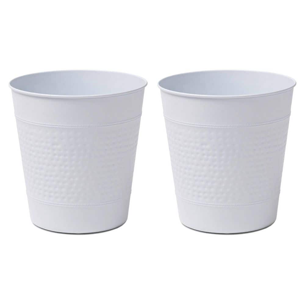 happimess Riley Modern Classic Hammered Steel Accent 2 Gal. Waste Bin ...