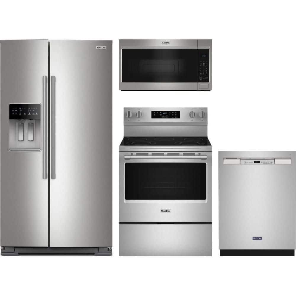Maytag 28.7 cu. ft. Standard Depth Refrigerator with 5 Burner Slide-In ...