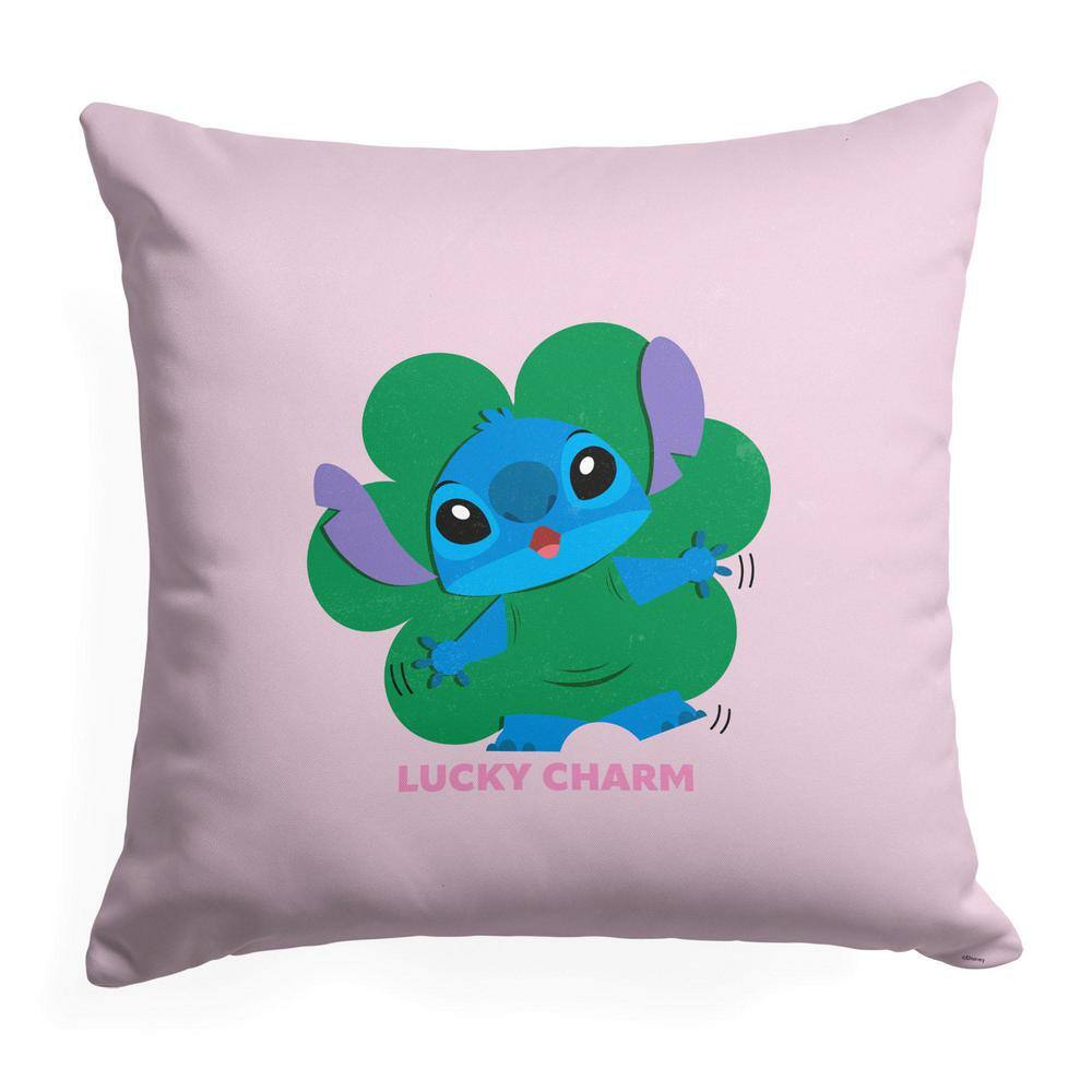 THE NORTHWEST GROUP Lilo and Stitch Lucky Charm 18 in. x 18 in. Printed ...