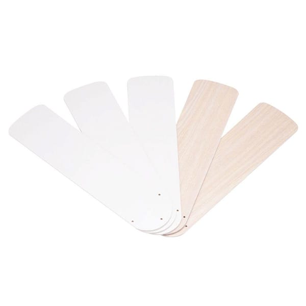 Commercial Electric White/Bleached Oak Reversible Replacement Fan ...