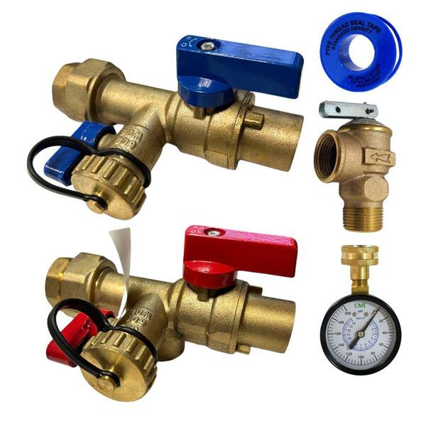 CMI inc 3/4 in. Tankless Water Heater Kit Female x Sweat with Pressure ...