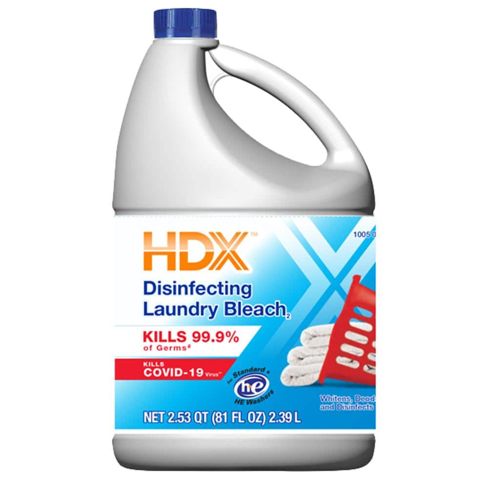 HDX Disinfecting Laundry Bleach, 81oz. HD110712 - The Home Depot