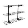 FLEXIMOUNTS 12 in. x 48 in. 3-Tier Adjustable Steel Garage Wall Shelf ...
