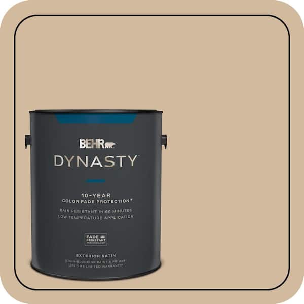 BEHR DYNASTY 1 gal. #S280-3 Practical Tan Satin Enamel Exterior Stain ...