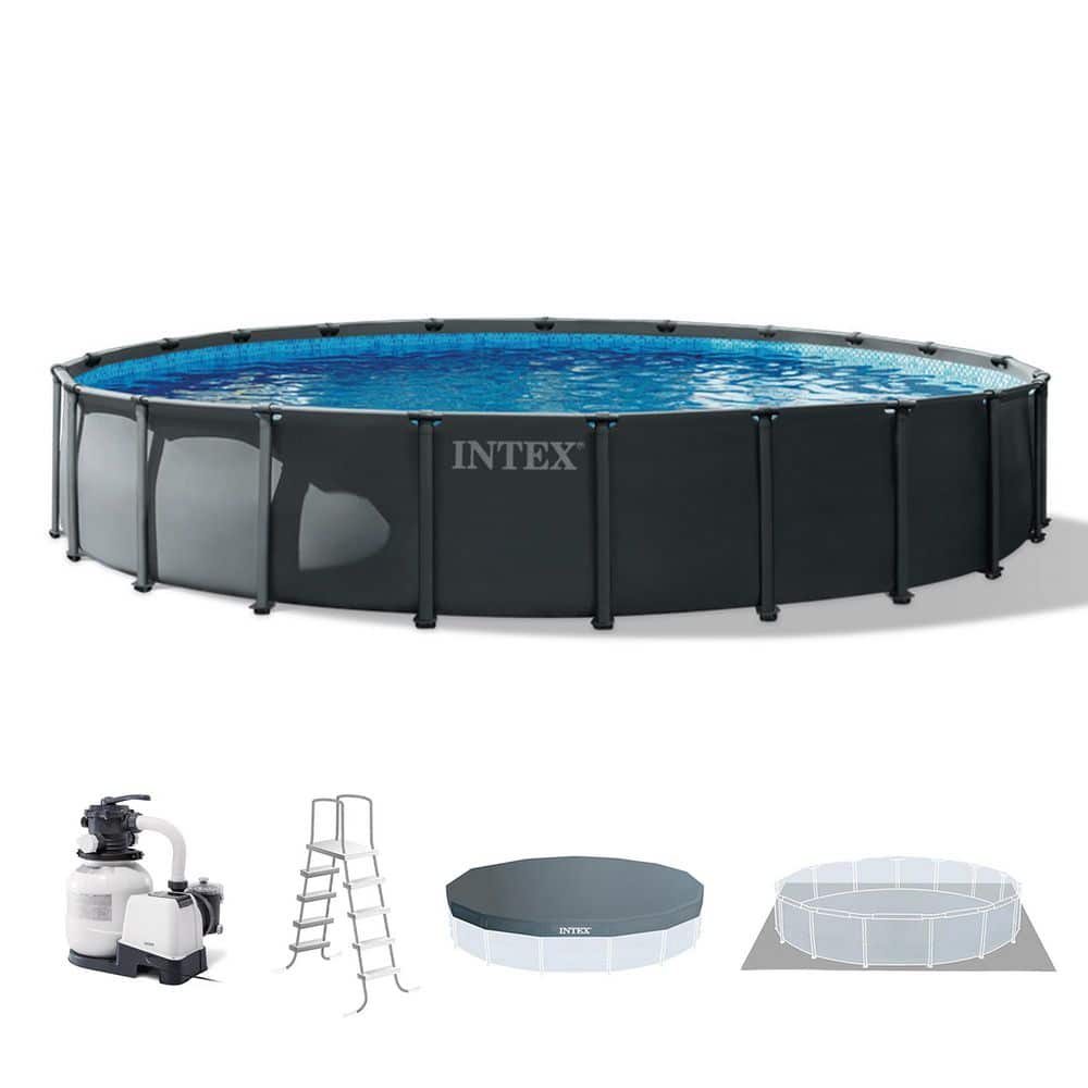 Intex 22 ft. x 48 in. Ultra XTR Round Frame Above Ground Swimming Pool ...