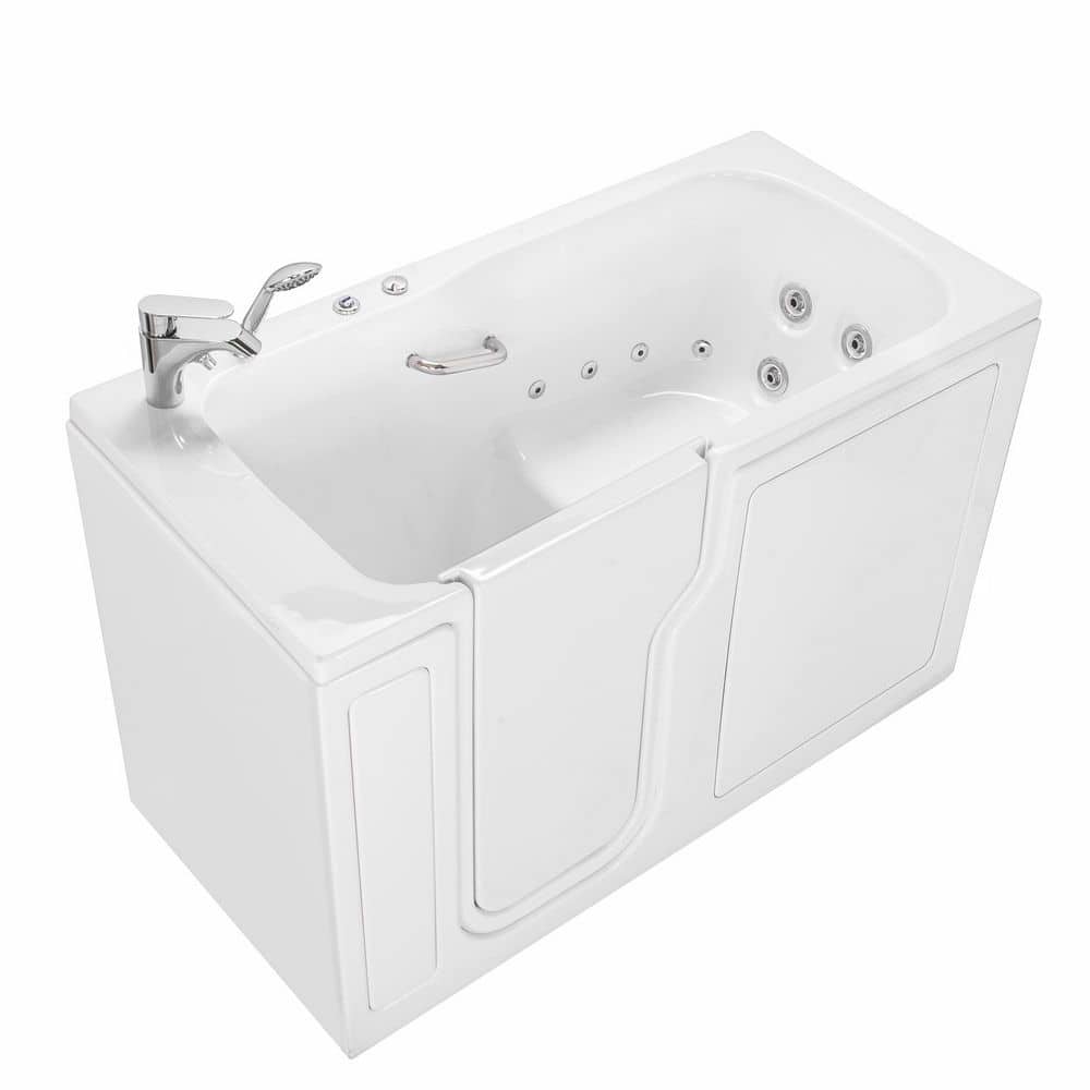 Ella Standard 60 in. x 30 in. Left Drain Acrylic Walk-In Whirlpool ...