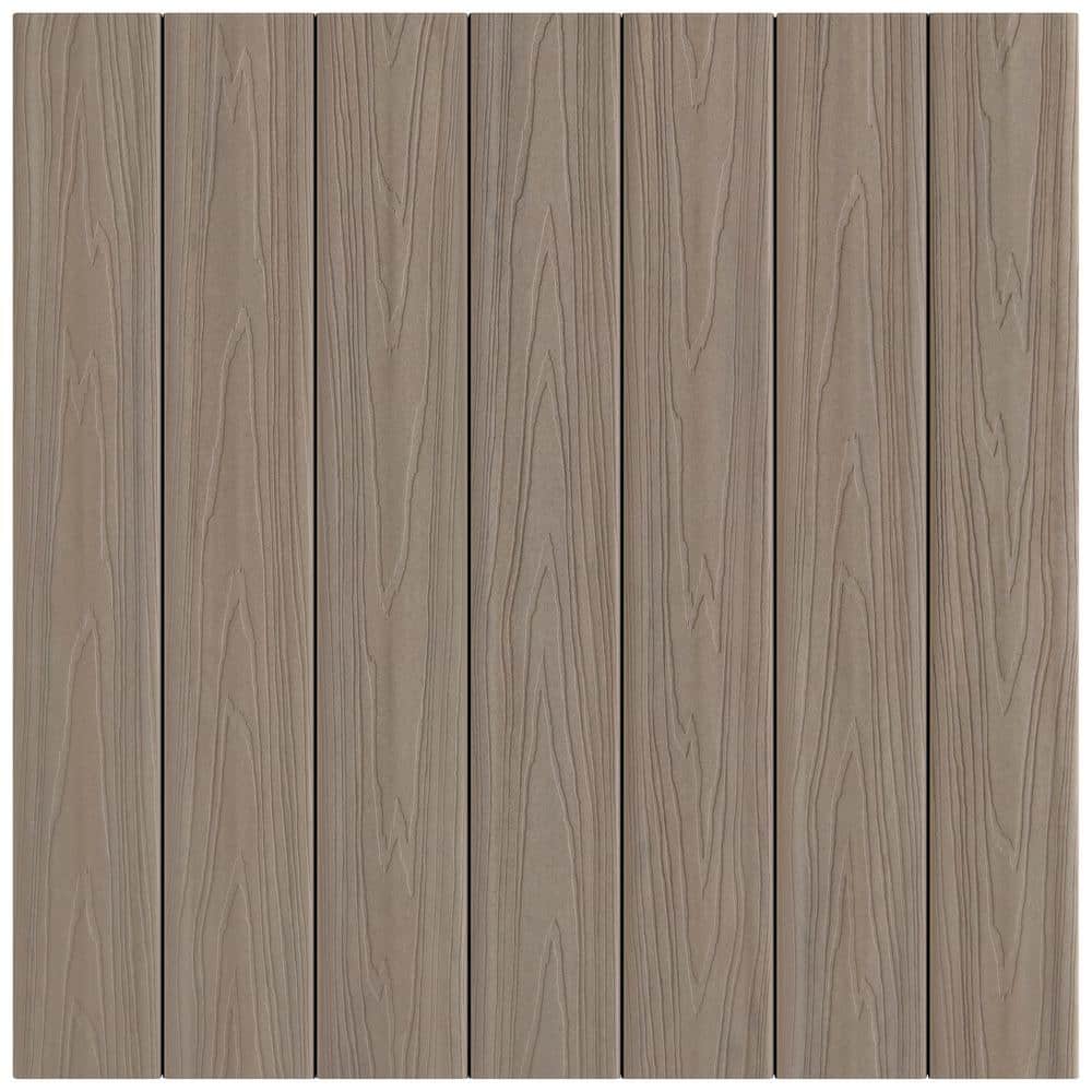 Fiberon ArmorGuard 15/16 in. x 5-1/4 in. x 20 ft. Aspen Gray Squre Edge ...