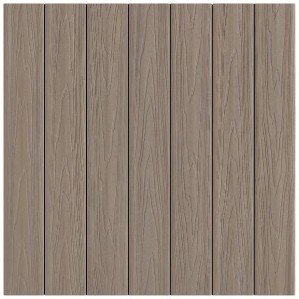 Fiberon ArmorGuard 15/16 in. x 5-1/4 in. x 20 ft. Aspen Gray Squre Edge ...