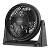 Hampton Bay 11 in. 3 Speed Portable Desk Fan in Black TF-1010S - The ...