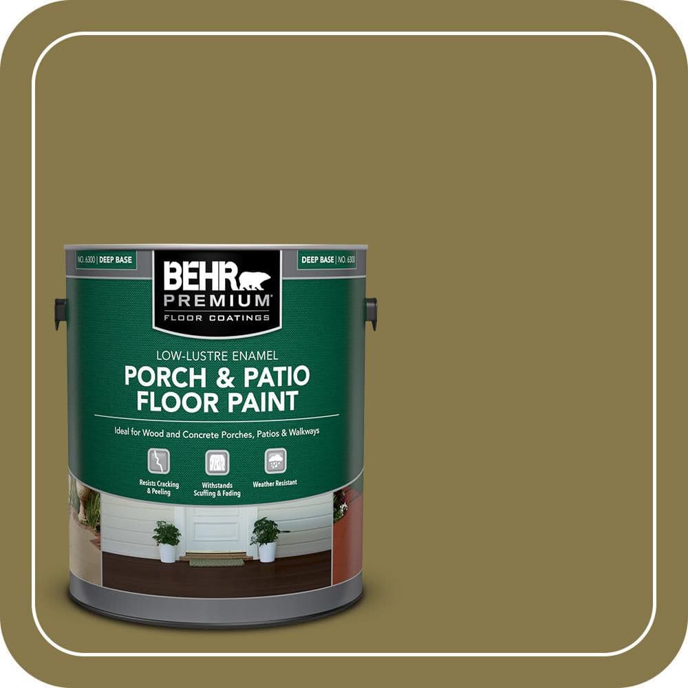 BEHR PREMIUM 1 gal. #M330-7 Green Tea Leaf Low-Lustre Enamel Interior ...